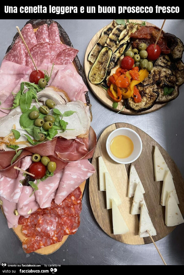 Una cenetta leggera e un buon prosecco fresco - Facciabuco.com