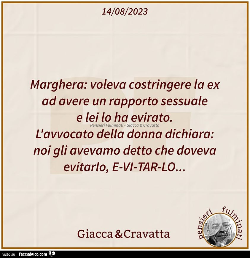 E vabbè, ha capito male. E che sarà mai...… vaccata pubblicata da ...