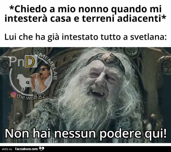 Chiedo a mio nonno quando mi intestera casa e terreni adiacenti ...