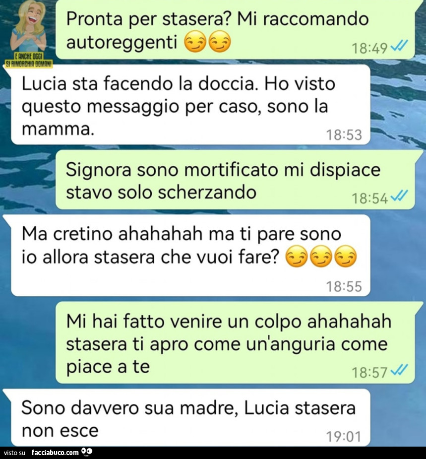 Uscirò con la mamma....dove sta il problema ?… vaccata pubblicata da ...