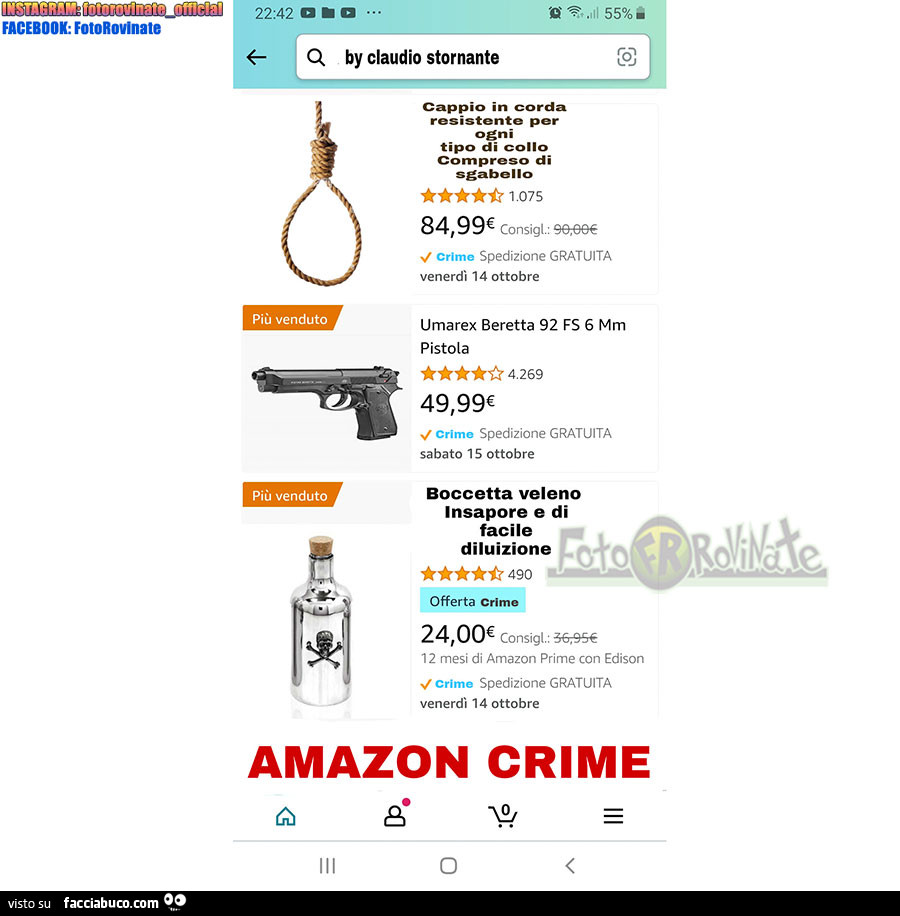 Amazon Crime - Facciabuco.com