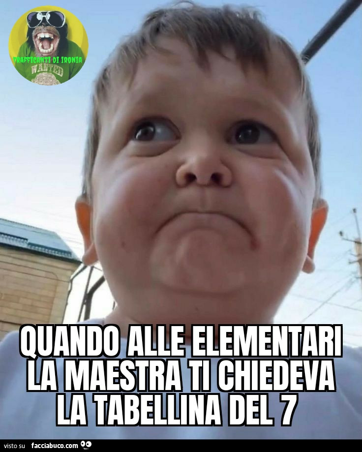 Quando alle elementari la maestra ti chiedeva la tabellina del 7 ...