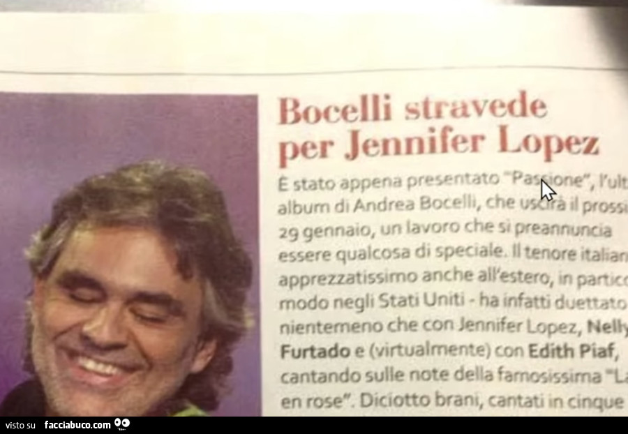 Tutti i meme su Andrea Bocelli - Facciabuco.com