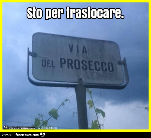 Sto per traslocare - Facciabuco.com